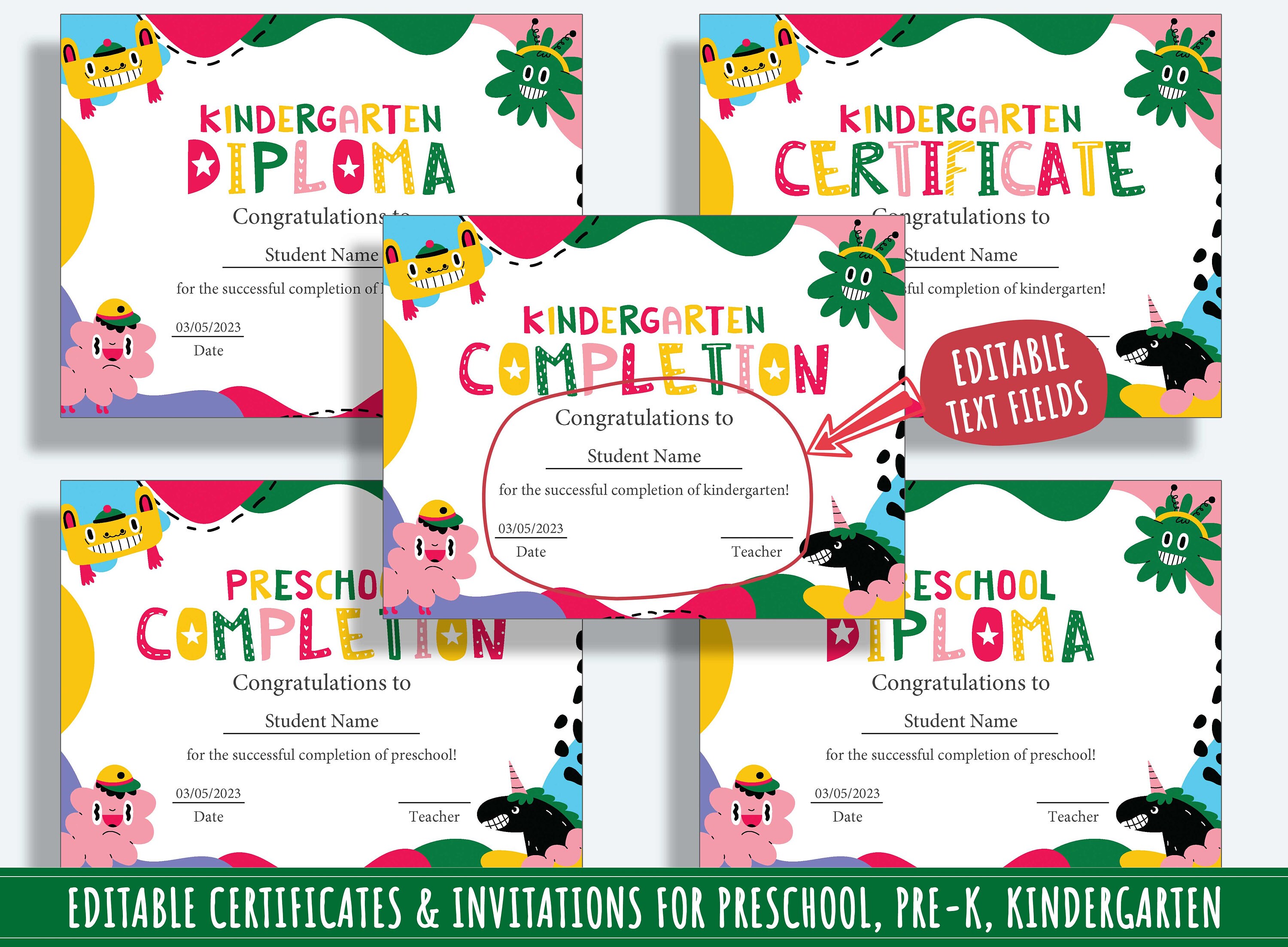 Editable Class Certificates, End of the Year Awards, Diplomas ...