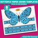 Butterfly Paper Crown Templates – Printable Spring Headband Craft for ...