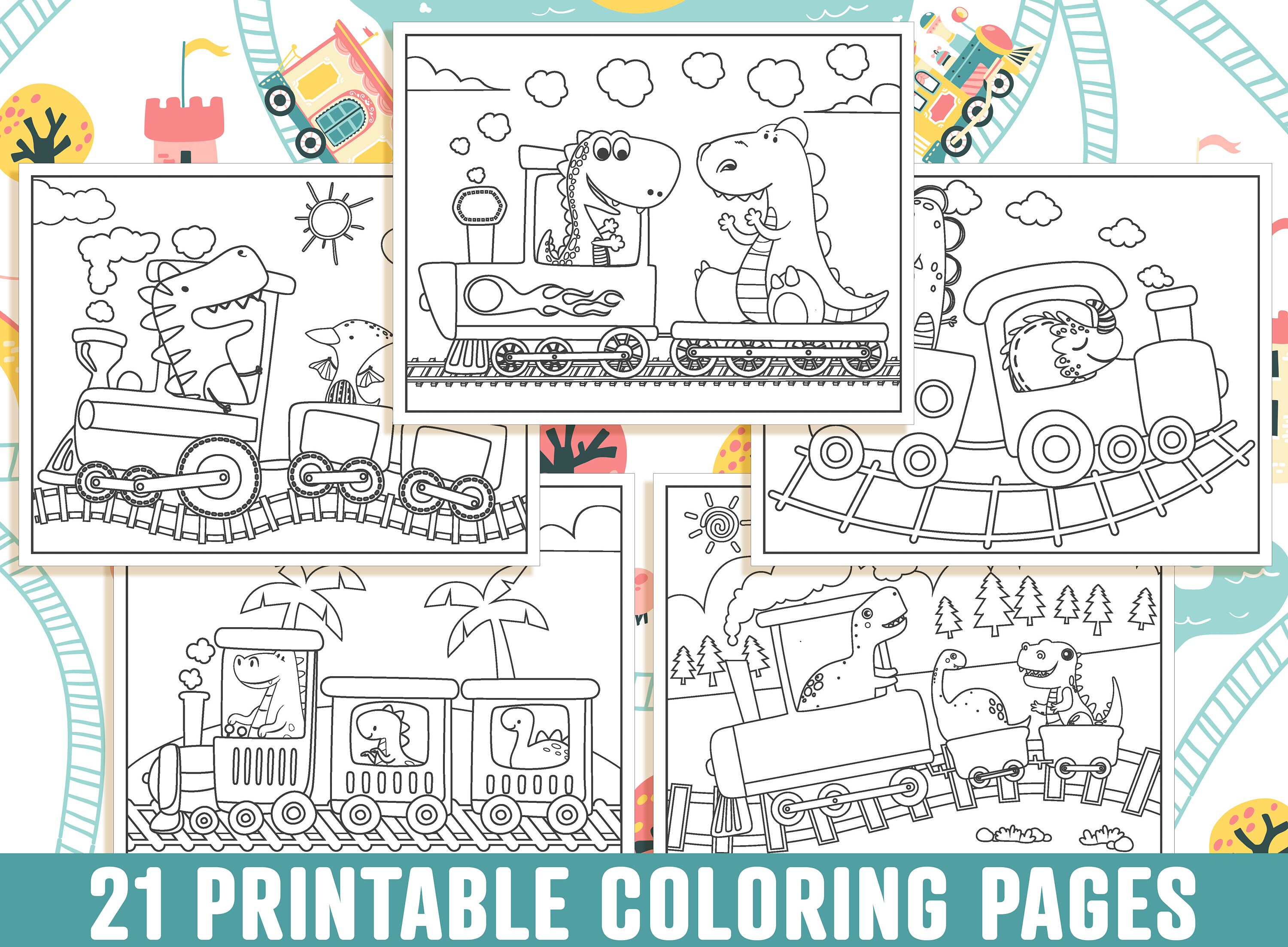 Train Coloring Pages: 21 Fun and Exciting Activity Sheets for Kids ...