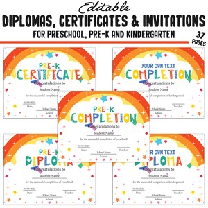 37 Customizable Rainbow-themed Pre-k, Kindergarten, and Preschool ...