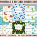 Summer Pattern Binder Cover, 10 Printable/editable Binder Covers Spines ...