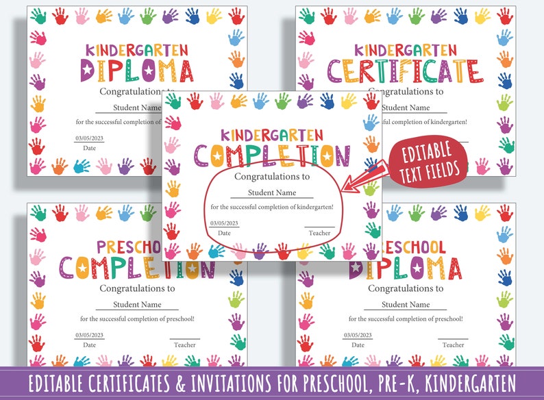37 Editable Pages of Completions, Diplomas, Certificates, and ...