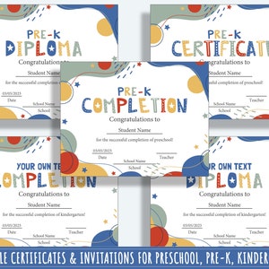 37 Pages of Editable Diploma, Certificate, and Invitation Templates for ...