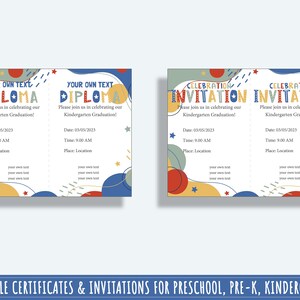 37 Pages of Editable Diploma, Certificate, and Invitation Templates for ...