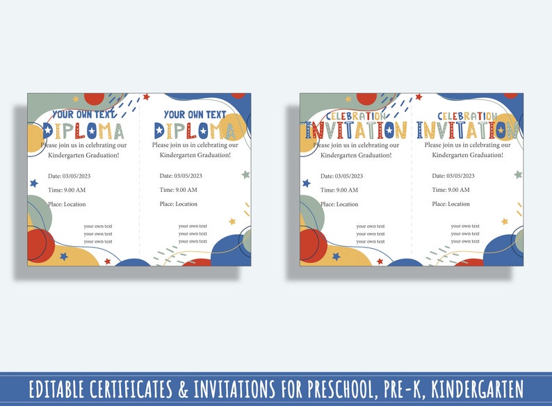 37 Pages of Editable Diploma Certificate and Invitation - Etsy