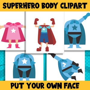 Superhero Kids Body Set for Prek to 6th Grade, 20 Pages, PDF File ...