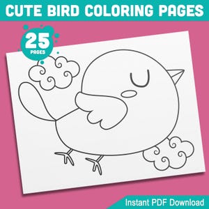 Cute Bird Coloring Pages: 25 Adorable Coloring Book Designs for ...