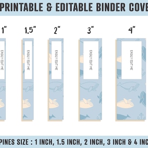 Binder Cover Animal, 10 Printable/editable Covers+spines, Binder ...