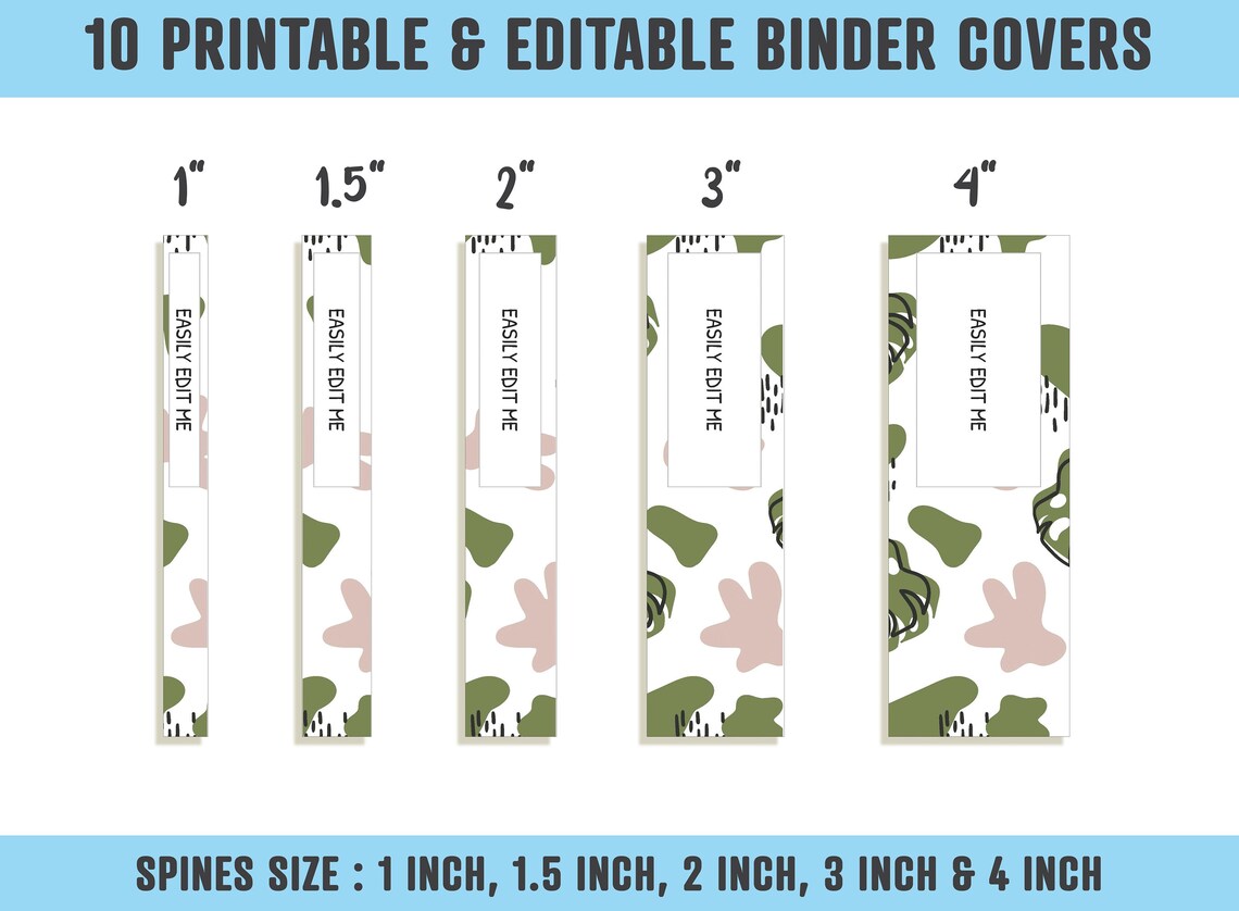 Mixed Abstract Shapes Binder Cover 10 Printable & Editable - Etsy