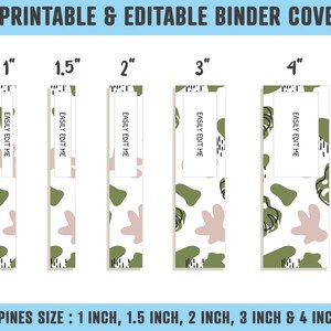 Mixed Abstract Shapes Binder Cover, 10 Printable & Editable Binder ...