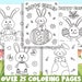 Easter Bunny Coloring Pages, 25 Printable Cute and Adorable Easter ...