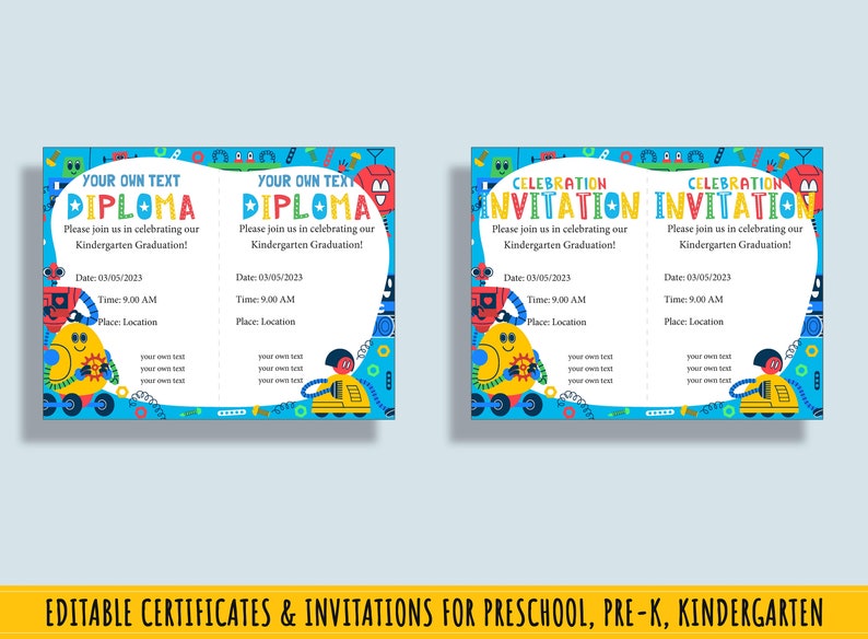 Little Learner's Diploma, Certificate, Invitation Collection: 37 ...