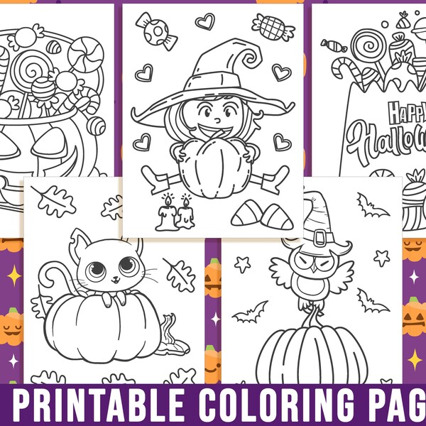Halloween Coloring and Activity Book - Etsy