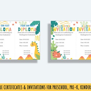 37 Pages of Editable Diplomas, Certificates, and Invitations for ...