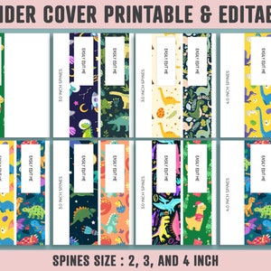 Binder Cover Printable, 10 Covers+spines, Printable, Editable, Teacher ...