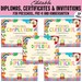 Editable Preschool, Pre-k, and Kindergarten Diplomas, Certificates, and ...
