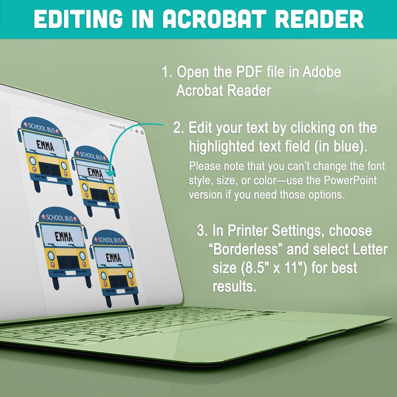 Editable Locker Labels (cubby Name Tags), School Bus Themed, PDF ...