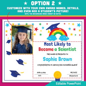 Editable Class Superlatives End of the Year Awards – Custom Student ...