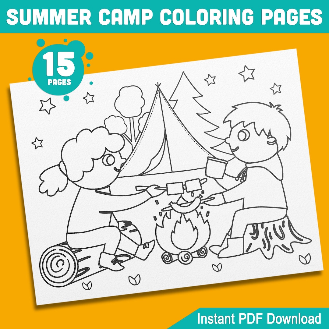 Summer Camp Coloring Pages: 15 Exciting Book Designs – Perfect for ...