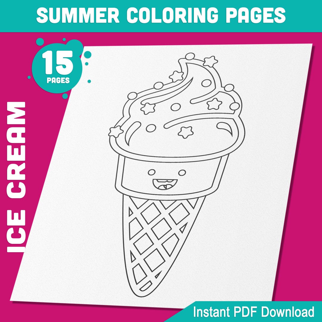 Sweet Treats: 15 Delicious Ice Cream Coloring Pages for Kids High ...
