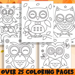 Cute Owl Coloring Pages: 25 Printable Designs for Preschool ...
