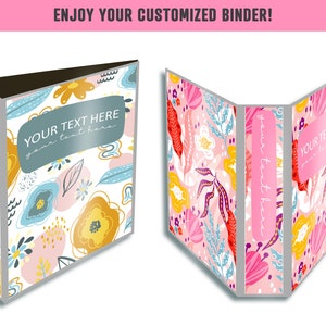 Powerpoint Binder Covers, 10 Printable/editable Abstract Floral Covers ...