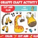 Cute Giraffe Craft Activity Color, Cut, and Glue for Prek to 2nd Grade ...