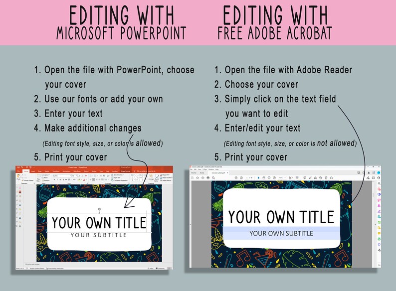 10 Editable School Subject Binder Covers Includes 1 - Etsy