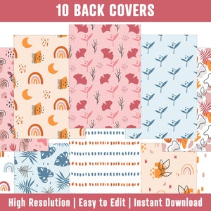 Powerpoint Binder Covers, 10 Printable/editable Geometric and Floral ...