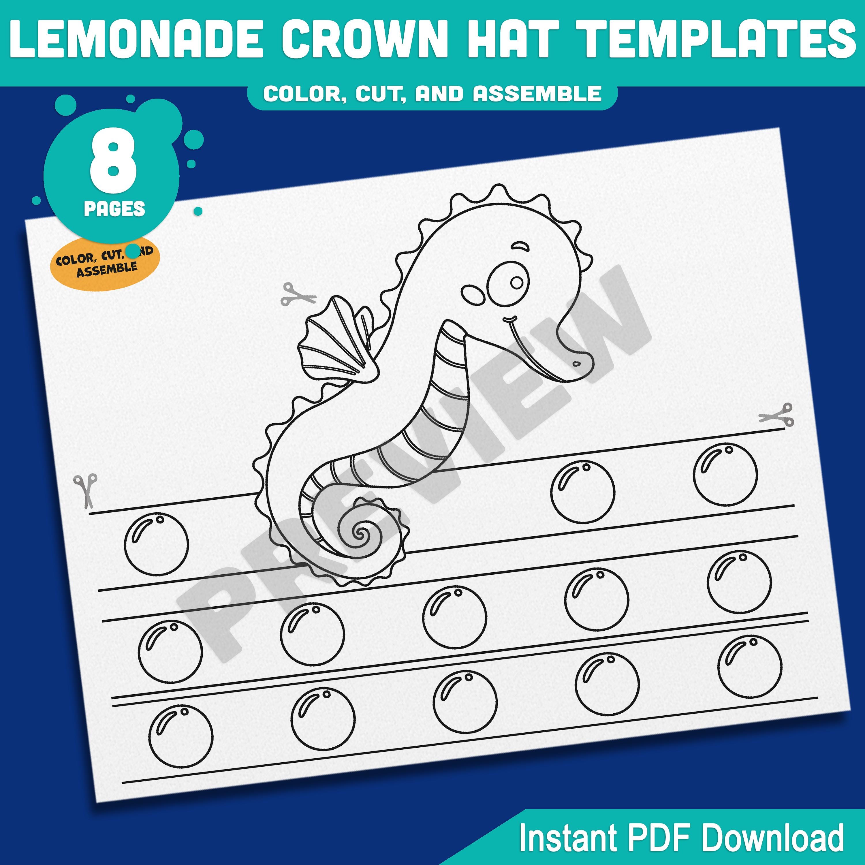 Under the Sea Crown Hat Templates, Printable Ocean-themed Headbands for ...