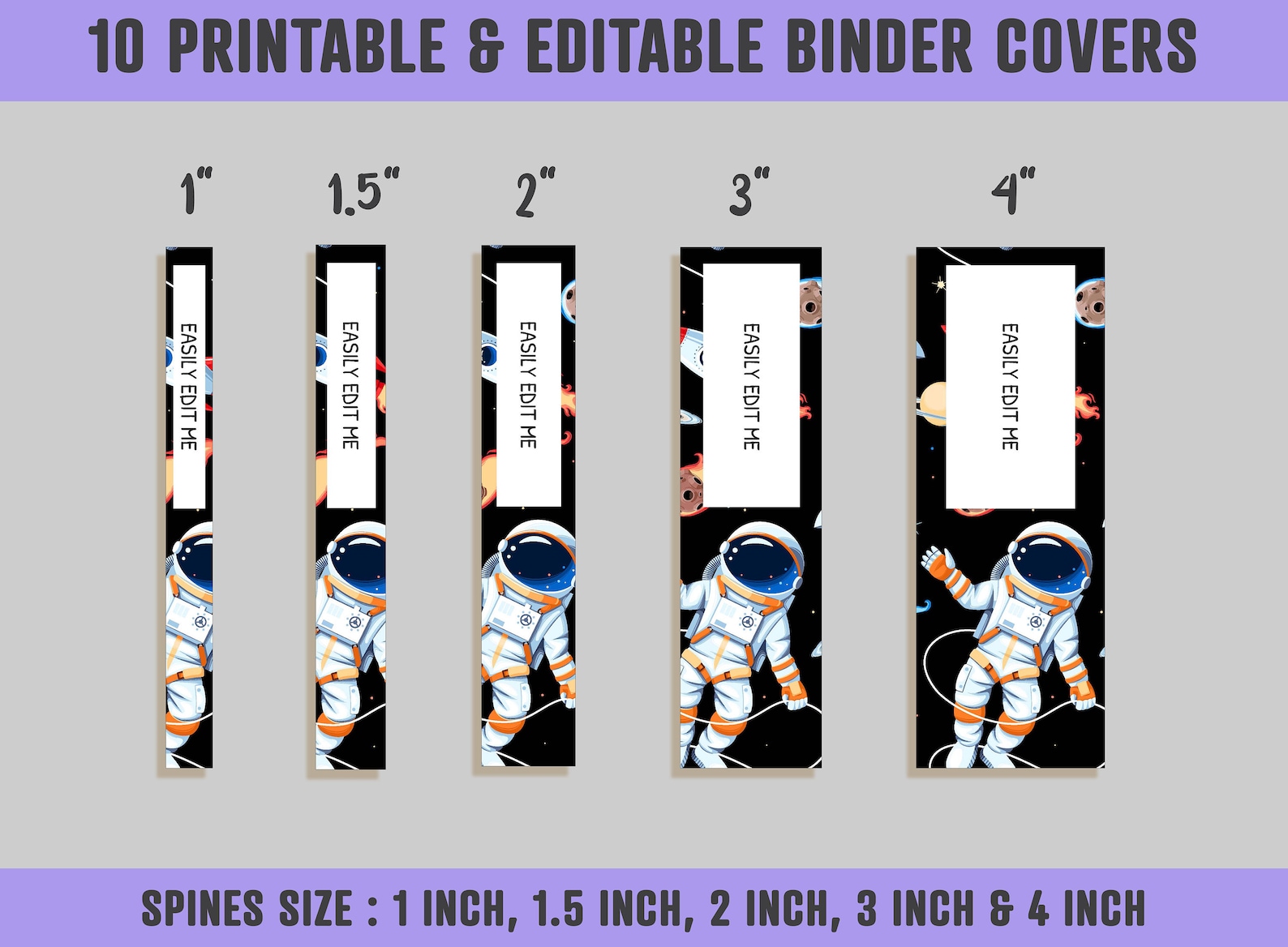 Binder Cover Boys 10 Printable & Editable Binder - Etsy