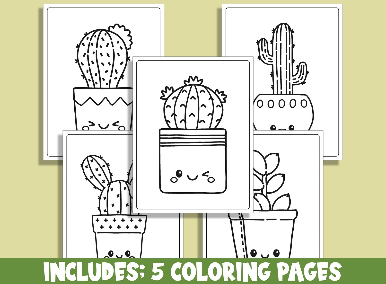 Learn How to Draw a Cactus, Directed Drawing Step by Step Tutorial 5 ...