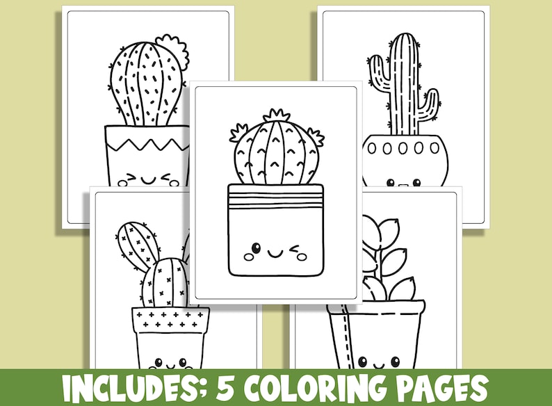 Learn How to Draw a Cactus, Directed Drawing Step by Step Tutorial 5 ...