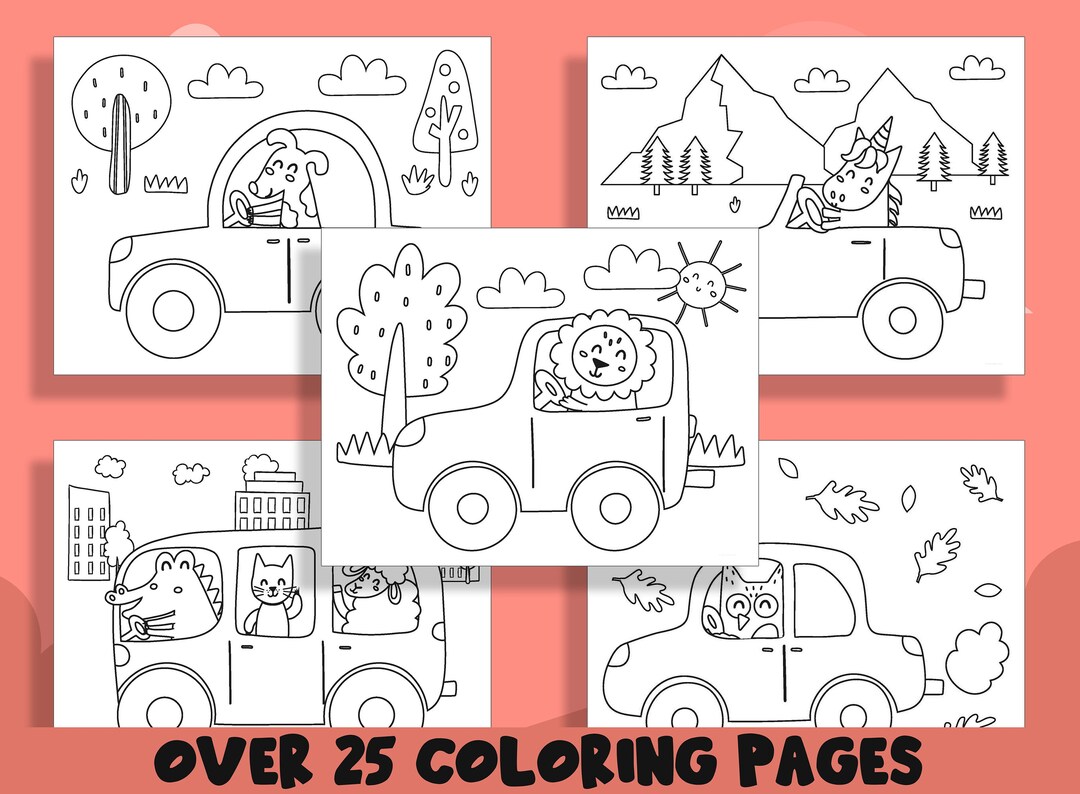 Car Coloring Pages, 25 Printable Cute Car Coloring Pages for Preschool ...