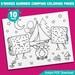 S'mores Summer Camping Coloring Pages for Kids, 10 Printable Sheets ...