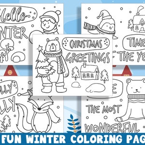 Fun Winter Coloring Pages: 15 Fun and Playful Designs for Preschool and ...
