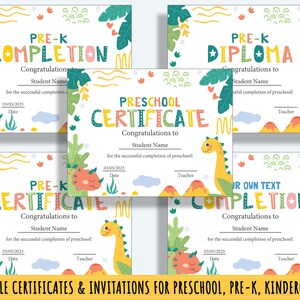 37 Pages of Editable Diplomas, Certificates, and Invitations for ...