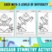 Dinosaur Symmetry Worksheet, Dinosaur Theme Lines of Symmetry Activity ...