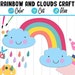 Rainbow and Clouds Craft for Kids: Color, Cut, and Glue, a Fun Activity ...