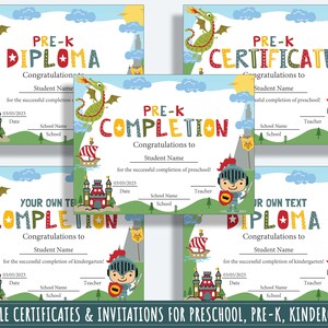 37 Editable Pages of Knight and Dragon-themed Diplomas, Certificates ...