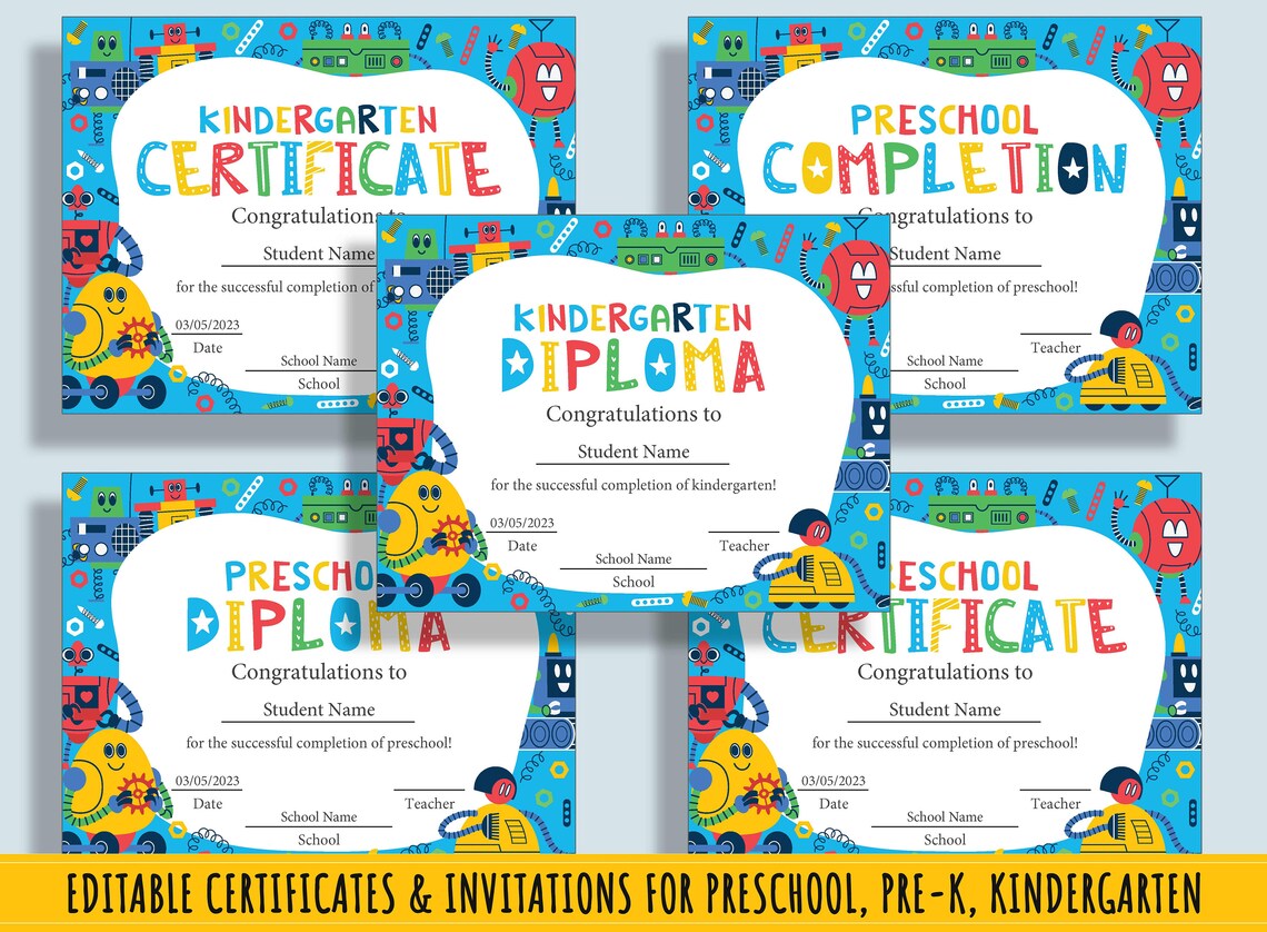 Little Learner's Diploma, Certificate, Invitation Collection: 37 ...