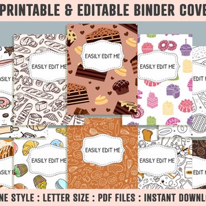 Bakery Binder Cover (bread, Cake, Brownie, Bun, Croissant...), 10 ...
