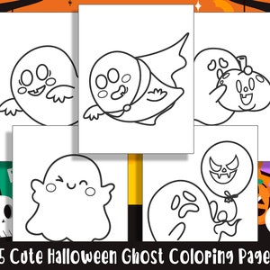 15 Cute Halloween Ghost Coloring Pages, Perfect for Preschool and ...
