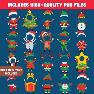 Printable Christmas Body Clipart Templates for Kids, Fun Add Your Face ...