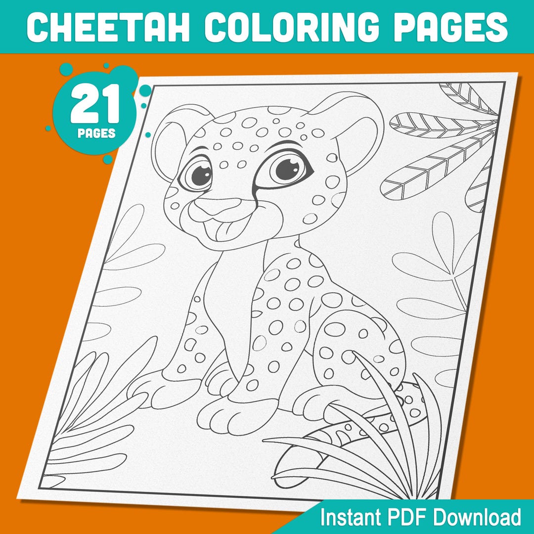 Cheetah Coloring Pages: 21 Fun and Exciting Designs Perfect for Cheetah ...