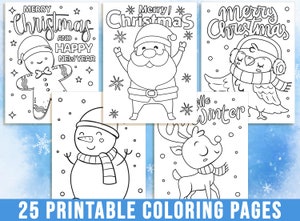Christmas Coloring Pages 40 Printable Christmas Coloring - Etsy Canada