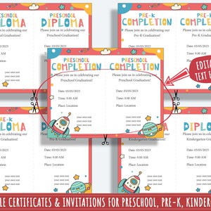 Editable End of Year Awards for Pre-k or Kindergarten Graduation ...