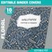 Decorative Floral Binder Cover, 10 Printable/editable Binder Covers ...