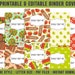 Love the Apples Binder Cover, 10 Printable & Editable Binder Covers ...