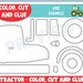 Tractor Craft Activity - Color, Cut, and Glue for Prek to 2nd Grade ...